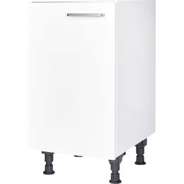 Sp&uuml;lenschrank Nobilia ""Touch", Ausrichtung w&auml;hlbar, vormontiert, in den Breiten", wei&szlig; (front: alpinwei&szlig; supermatt, korpus: alpinwei&szlig;), B:45cm H:87cm T:58,3cm, Schr&auml;nke, Sp&uuml;lenschrank, 45 und 60 cm, mit h&ouml;henverstellbaren Sockelf&uuml;&szlig;en