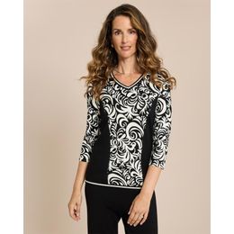Ovanti Strickdesign Classic Pullover Black-White