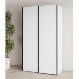 Kleiderschrank OTTO HOME "Eastvale, 120x64x210cm, ideal für kleine Räume oder Nischen", weiß, B:120cm H:210cm T:64cm, FSC-zertifizierter Holzwerkstoff, Melamin, Metall, Schränke, Kleiderschrank, Schrank mit Schwebetüren, FSC-zertifiziert, Metallgriffe