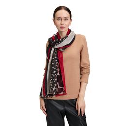 Schal Betty Barclay "Damen mit Blumenprint", Damen, Gr. ACC, braun (braun, rot), Web, Polyester, Modet&uuml;cher Schal