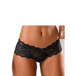 Panty Lascana, Damen, Gr. 44/46, schwarz, Spitze, Obermaterial: 90% Polyamid, 10% Elasthan, eng, Unterhosen Panty, Dessous aus Spitze