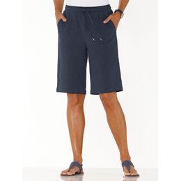 Bermudas Classic Basics, Damen, Gr. 44, Normalgr&ouml;&szlig;en, marine, 97% Polyester, 3% Elasthan, unifarben, Hosen Bermudas