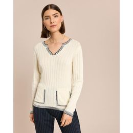 Fiora Blue Pullover mit breiten Rippen