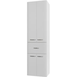 Hochschrank SAPHIR "Serie 3006 Badschrank 50cm breit, mit 4 Türen, 1 Schublade", weiß, B:50cm H:182cm T:38cm, Holzwerkstoff, Schränke, Hochschrank, Badezimmer-Hochschrank inkl. Türdämpfer, 182 cm hoch, 38 cm tief