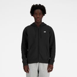Sweatjacke New Balance "Sport Essentials Logo French Terry Full Zip", Herren, Gr. XXL, schwarz, Obermaterial: 60% Baumwolle, 40% Polyester, Sweatjacken Sweatjacke