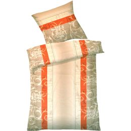 Bettw&auml;sche Dyckhoff "Pamela", beige, B/L: 155cm x 220cm, 1 Stk., 1 Stk., Frottee, B/L: 80cm x 80cm, 2 Stk., Frottee, Obermaterial: 75% Baumwolle, 25% Polyester, Bettw&auml;sche, Bettw&auml;sche, aus Weichfrottier