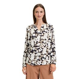 Schlupfbluse Betty Barclay "Damen mit Stehkragen", Damen, Gr. 36, schwarz (schwarz, beige), Obermaterial: 100% Viskose, figurumspielend normal, Rundhals, Blusen Schlupfbluse