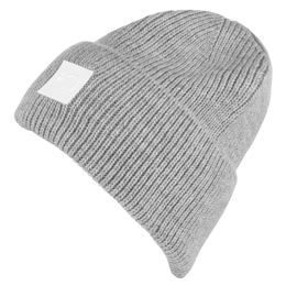Beanie KARI TRAA "Kyte", Damen, grau, 100% Polyacryl, unifarben, M&uuml;tzen Beanie, im tollen Rippstrick-Design