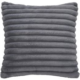 Sitzkissen done. "Polar", grau (anthrazit), B:50cm L:50cm, Polyester, Dekokissen_Sitzkissen_Kissenh&uuml;llen, Sitzkissen, Kissenh&uuml;lle aus leichtem Flanell
