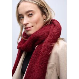 Schal Street One, Damen, Gr. onesize, carpet rot, Stoff, 97% Polyester, 3% Elasthan, unifarben, Modet&uuml;cher Schal, aus softem Materialmix