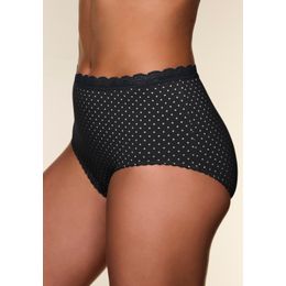 Vivance Damen Taillenslip, schwarz/creme, Gr&ouml;&szlig;e 32/34