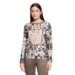 Kurzarmshirt Betty Barclay "Damen mit Gummizug", Damen, Gr. 36, beige (beige, taupe), Jersey, Obermaterial: 95% Viskose, 5% Elasthan, figurumspielend normal, U-Boot-Ausschnitt, Shirts