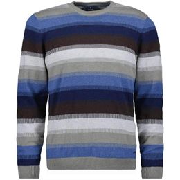 Rundhalspullover Ragman, Herren, Gr. 54, grau (taupe, 850), 95% Baumwolle 5% Cashmere, ohne Ausschnitt, Pullover Rundhalspullover