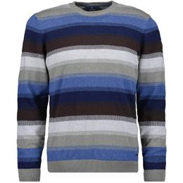 Rundhalspullover Ragman, Herren, Gr. 56, grau (taupe, 850), 95% Baumwolle 5% Cashmere, ohne Ausschnitt, Pullover Rundhalspullover