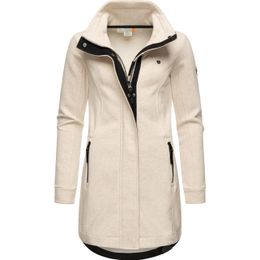 Sweatjacke Ragwear "Letrice", Damen, Gr. M (38), beige, Sweatware, Obermaterial: 65% Baumwolle, 35% Polyester; Futter: 65% Baumwolle, 35% Polyester, tailliert ca. Mitte Oberschenkel, hoch geschlossener Ausschnitt, &Auml;rmel ohne &Auml;rmelschlitz normaler Saum, Sweatjacken Sweatjacke, Sportliche Zip-Jacke mit hohem Kragen
