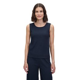 Blusentop Betty Barclay "Damen mit Struktur", Damen, Gr. 44, blau (dunkelblau), Obermaterial: 99% Polyester, 1% Elasthan, figurumspielend normal, Rundhals, Blusen Blusentop