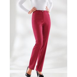Bequeme Jeans Classic Basics, Damen, Gr. 20, Kurzgrößen, rot (weinrot), 97% Baumwolle, 3% Elasthan, unifarben, lang, Jeans