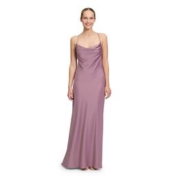 Abendkleid Vera Mont "Damen mit Wasserfallausschnitt", Damen, Gr. 32, Normalgr&ouml;&szlig;en, lila (powder lila), Obermaterial: 97% Polyester, 3% Elasthan; Futter: 100% Polyester, figurumspielend lang, Wasserfallausschnitt, Kleider Abendkleid