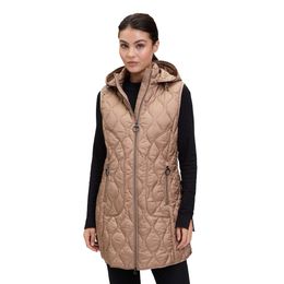 Strickweste Betty Barclay "Damen mit abnehmbarer Kapuze", Damen, Gr. 42, chanterelle, Obermaterial: 100% Polyamid, figurumspielend, Westen Strickweste