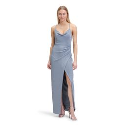 Abendkleid Vera Mont "Damen figurbetont", Damen, Gr. 40, Normalgr&ouml;&szlig;en, gr&uuml;n (mint, grau), Jersey, Obermaterial: 87% Polyamid, 9% Polyester, 4% Elasthan; Futter: 100% Polyester, figurbetont lang, Wasserfallausschnitt, Kleider Abendkleid, Schlitz