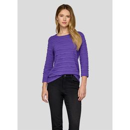 Print-Shirt Rabe "T-Shirt", Damen, Gr. 46, lila (violett), 68%Viskose, 28%Polyester, 4%Elastan, unifarben, tailliert, Shirts