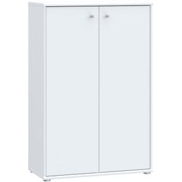 Kommode FORTE "Tempra", weiß, B:73,7cm H:111,1cm T:34,8cm, Dekorfolie, FSC-zertifizierter Holzwerkstoff, Sideboards, Kommode