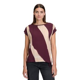BETTY & CO Kurzarmshirt BETTY & CO "Damen mit Print", Damen, Gr. L, rot (dunkelrot, nature), Obermaterial: 100% Baumwolle, loose fit normal, Rundhals, Shirts