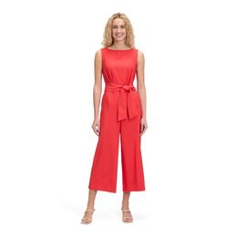 Overall Betty Barclay "Damen mit Eingrifftaschen", Damen, Gr. 40, Normalgrößen, rot (poppy rot), Obermaterial: 86% Polyester, 14% Elasthan, figurumspielend, Rundhals, Overalls Overall, Form