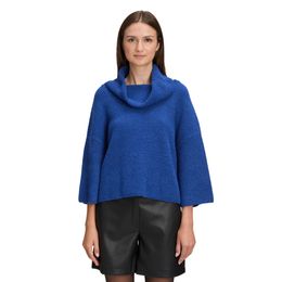 BETTY & CO Strickpullover BETTY & CO "Damen mit Kragen", Damen, Gr. M, middle blau melange, Strick, Obermaterial: 44% Polyacryl, 31% Polyamid, 20% Polyester, 5% Elasthan, l&auml;ssig geschnitten normal, Pullover Strickpullover