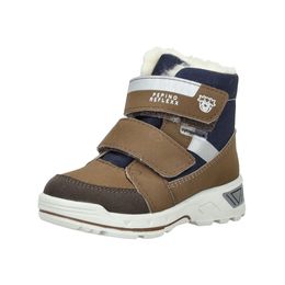 Snowboots Pepino "Pepino Stiefel Lederimitat", M&auml;dchen, Gr. 26, braun, blau, Lederimitat, Schuhe Snowboots