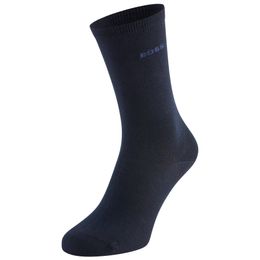 Freizeitsocken BOSS, Damen, Gr. 35-38, blau (dunkelblau), Baumwollmischung, unifarben, elastisch, Socken, mit Logoschriftzug