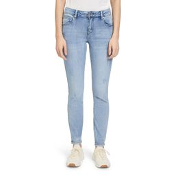 Slim-fit-Jeans Betty Barclay "Damen mit Waschung", Damen, Gr. 42, Normalgr&ouml;&szlig;en, blau (light blau denim), Obermaterial: 56% Baumwolle, 30% Viskose, 12% Polyester, 2% Elasthan, Basic, slim fit, Jeans Slim-fit-Jeans