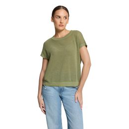 Stricktop Betty Barclay "Damen ohne Arm", Damen, Gr. 36, gr&uuml;n (oil gr&uuml;n), Strick, Obermaterial: 50% Baumwolle, 50% Polyacryl, l&auml;ssig geschnitten normal, Rundhals, Tops Stricktop