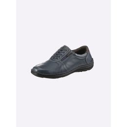 Schn&uuml;rschuh CLASSIC, Herren, Gr. 45, blau (jeansblau), Glattleder, Leder, Schuhe Schn&uuml;rschuh