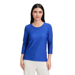 3/4-Arm-Shirt Betty Barclay "Damen mit Rundhalsausschnitt", Damen, Gr. 38, blau (adria), Jersey, Obermaterial: 94% Polyester, 6% Elasthan, Basic, tailliert normal, Rundhals, Shirts 3/4-Arm-Shirt