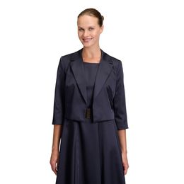 Jackenblazer Vera Mont "Damen ohne Verschluss", Damen, Gr. 38, blau (night sky), Obermaterial: 100% Polyester; Futter: 96% Polyester, 4% Elasthan, gerade kurz, V-Ausschnitt, Blazer