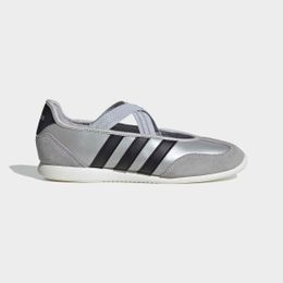 Damen Sneaker Ballerinas "BARREDA MARY JANE", adidas Sportswear, Gr. 36silber metallic, core schwarz, sanftes weiß, Leder, Schuhe