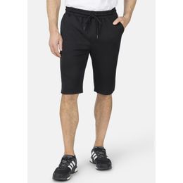 Sporthose HERO by John Medoox "Sportshorts mit Streifen HERO by John Medoox Sporthose", Herren, Gr. M, schwarz, Stoff, 55% Polyester, 45% Baumwolle, gerade, unten schmal kurz, Hosen Sporthose, Tapered Fit Casual Funktionsstoff für Herren