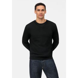 Strickpullover OLYMP "OLYMP Casual Strick", Jungen, Gr. L, schwarz, 100% Schurwolle, Pullover Strickpullover