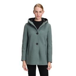 Wolljacke Gil Bret "Damen mit Kapuze", Damen, Gr. 42, grau (graugr&uuml;n), Obermaterial: 100% Schurwolle; Besatz: 100% Polyamid; Futter: 100% Polyamid / Futter2: 100% Polyester; F&uuml;llung: 100% Polyester, l&auml;ssig geschnitten, Jacken