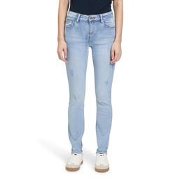 Slim-fit-Jeans Betty Barclay "Damen mit Waschung", Damen, Gr. 42, Normalgr&ouml;&szlig;en, blau (light blau denim), Obermaterial: 56% Baumwolle, 30% Viskose, 12% Polyester, 2% Elasthan, Basic, slim fit, Jeans Slim-fit-Jeans