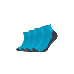 Kurzsocken Camano "function", Herren, Gr. 39-42, blau (turquoise, grau), Materialmix, uni und meliert, normal, Socken, mit entlastender Halbplüschsohle
