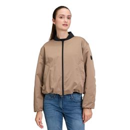 AMBER & JUNE Winterjacke AMBER & JUNE "Damen mit Kragen", Damen, Gr. 42, braun, Obermaterial: 100% Polyester; Besatz: 100% Polyester; Futter: 100% Polyester, l&auml;ssig geschnitten, Jacken Winterjacke