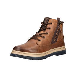 Schn&uuml;rstiefelette Bugatti "Bugatti Stiefelette Leder", Damen, Gr. 46, cognac, Leder, Schuhe Schn&uuml;rstiefelette