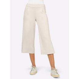 CR&Eacute;ATION L Culotte CREATION L, Damen, Gr. 40, Normalgr&ouml;&szlig;en, grau (hellgrau), 50% Modal, 44% Polyester, 6% Elasthan, unifarben, 7/8-L&auml;nge, Hosen Culotte