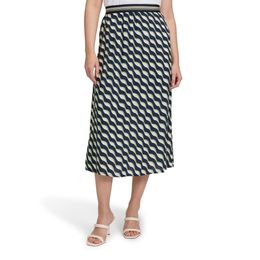 Maxirock Betty Barclay "Damen mit elastischem Bund", Damen, Gr. 46, bunt (dunkelblau, gr&uuml;n), Obermaterial: 100% Viskose, ausgestellt lang, R&ouml;cke Maxirock