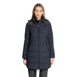 Steppjacke Gil Bret "Damen mit abnehmbarer Kapuze", Damen, Gr. 44, blau (dunkelblau), Obermaterial: 100% Polyamid; Besatz: 85% Polyester, 15% Polyurethan, tailliert, Jacken Steppjacke