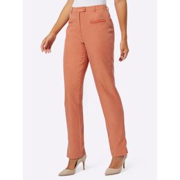 CR&Eacute;ATION L Webhose CREATION L, Damen, Gr. 50, Normalgr&ouml;&szlig;en, orange (papaya), 63% Lyocell, 37% Polyester, unifarben, lang, Hosen
