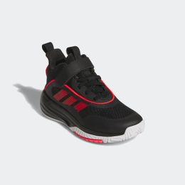 Basketballschuh adidas Performance "OWNTHEGAME 3.0", Mädchen, Gr. 31, core schwarz, lucid rot, cloud weiß, Synthetik, Textil, Schuhe