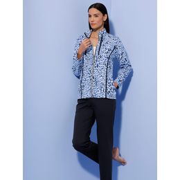 Hausanzug Hajo, Damen, Gr. 20/21, marine, eisblau, bedruckt, 62% Baumwolle, 38% Polyester, Homewear-Sets Hausanzug